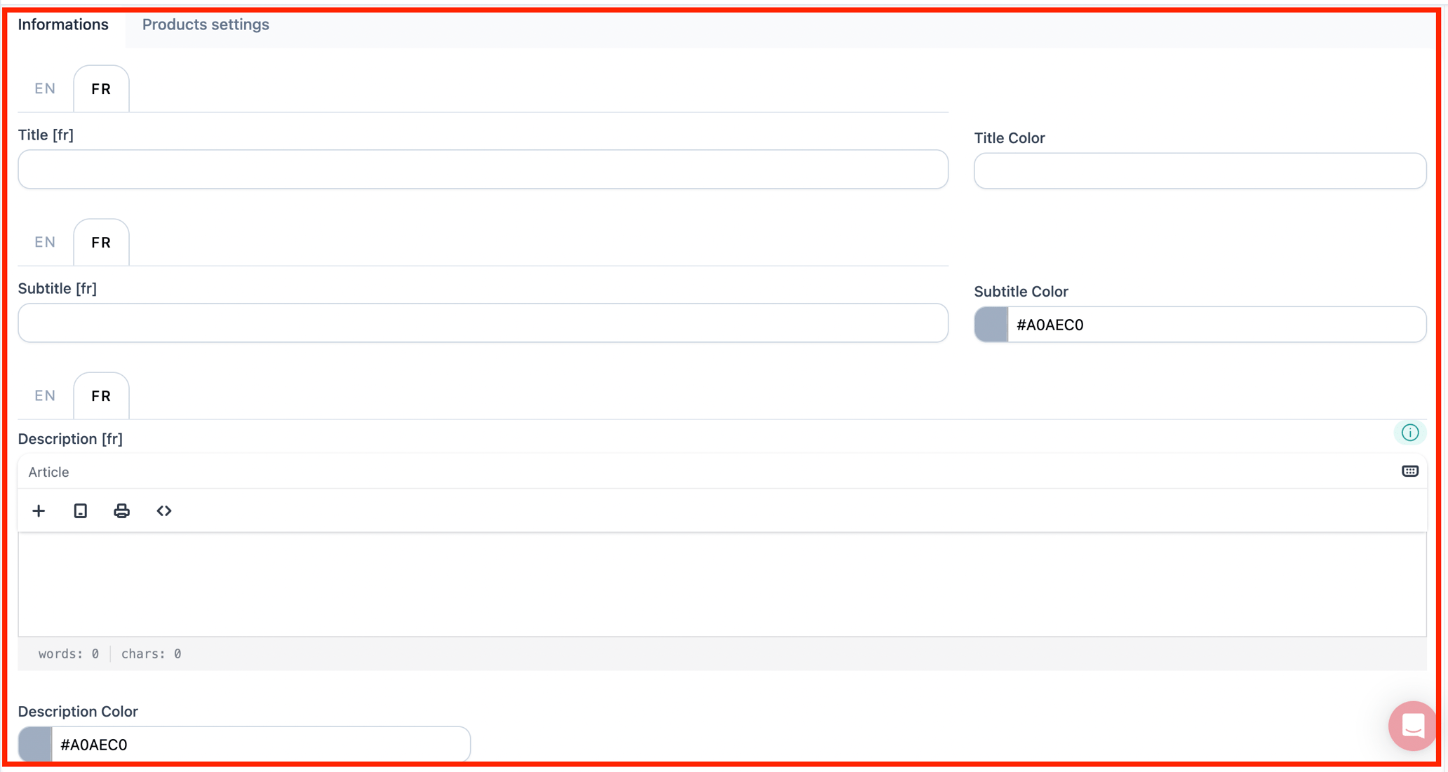 How to add or edit a category on a shop page