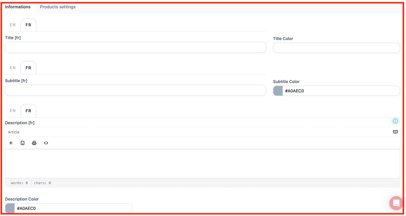 How to add or edit a category on a shop page